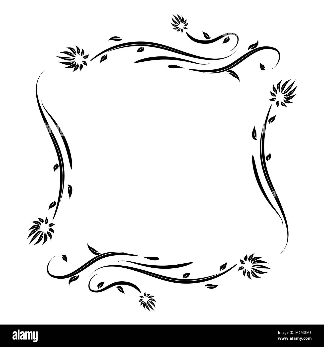 Old gothic frame background Black and White Stock Photos & Images - Alamy