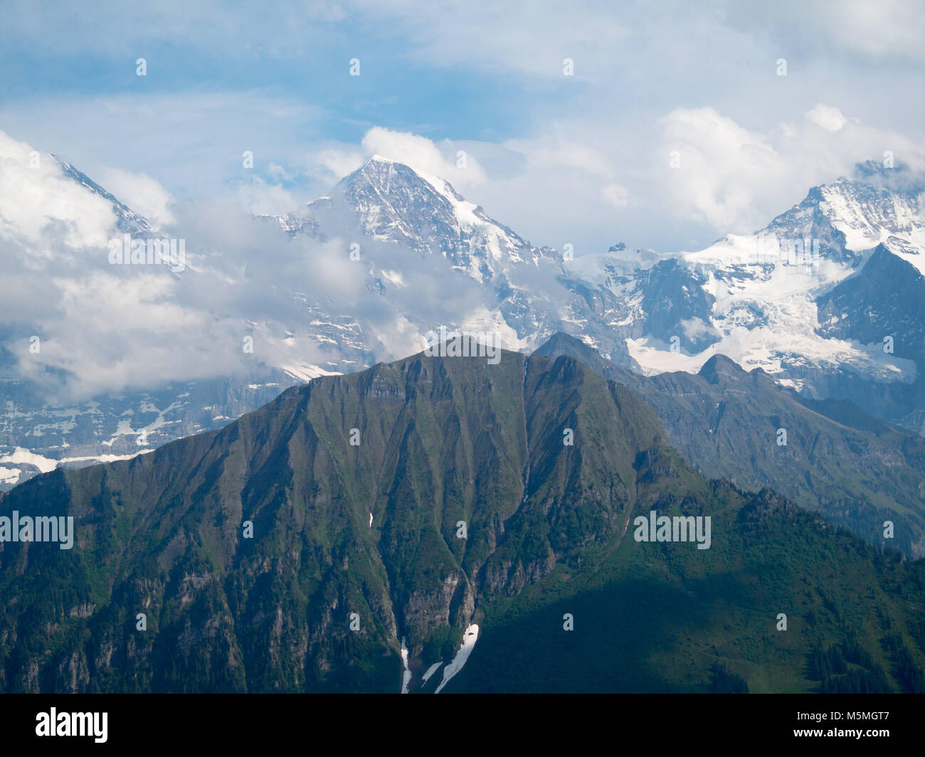 Monch mountain peak seen from Schynige Platte Stock Photo - Alamy