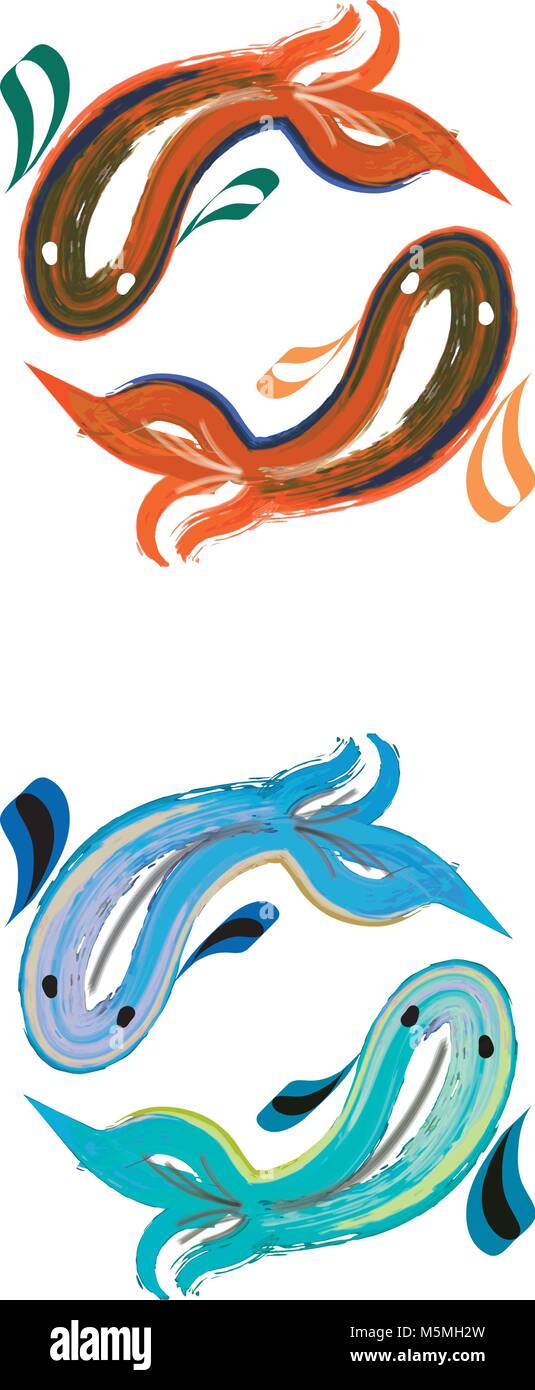 Two fish pisces sign zodiac hi-res stock photography and images - Alamy