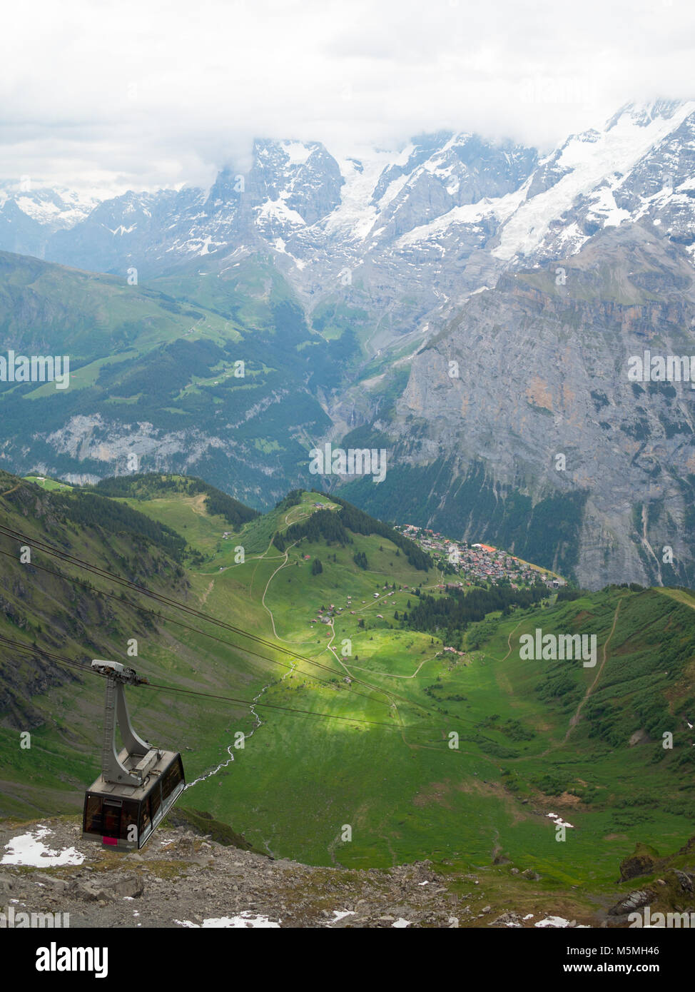 Murren cable car Stock Photo - Alamy