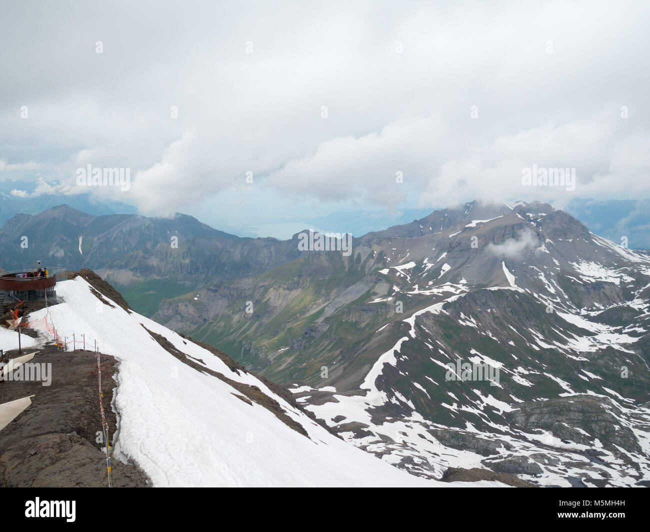Bernese Alps peaks seen from Schilthorn Stock Photo - Alamy