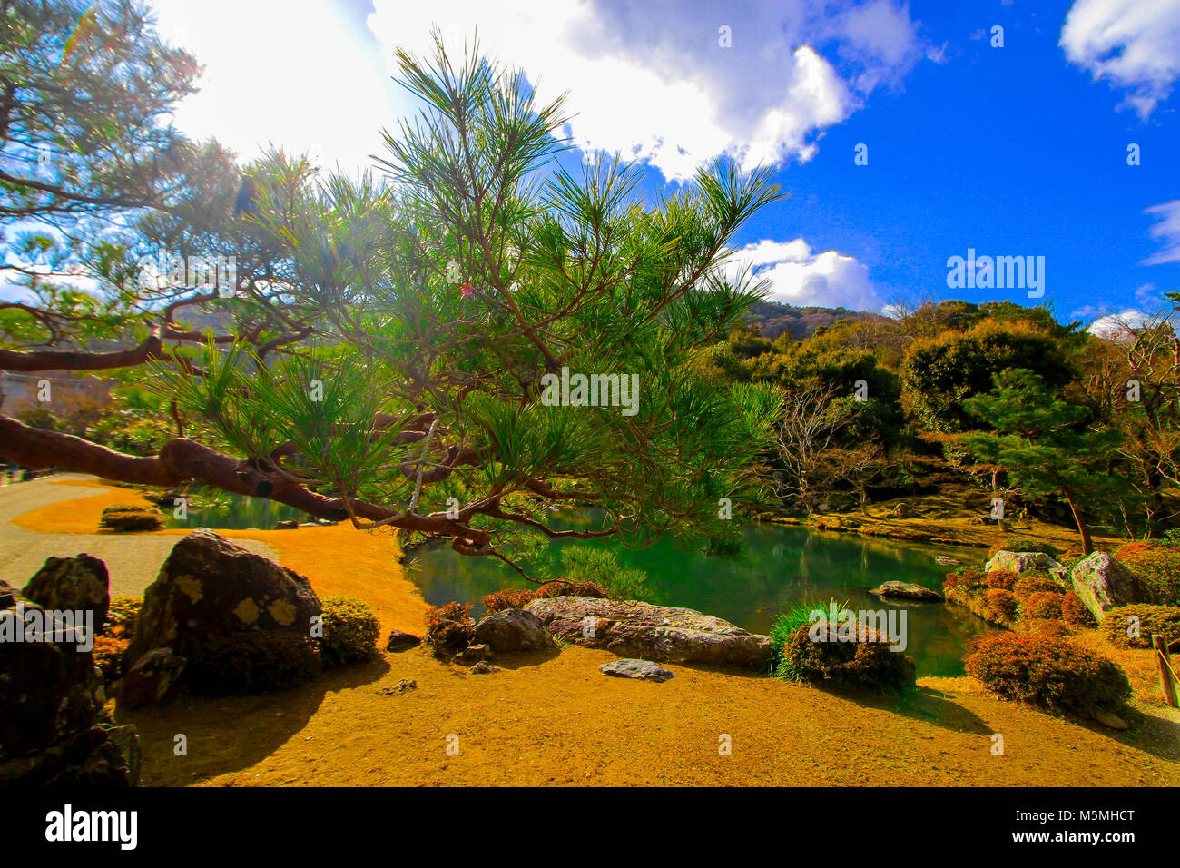 garden of the tenryu-ji temple, Arashiyama Kyoto Japan Stock Photo - Alamy