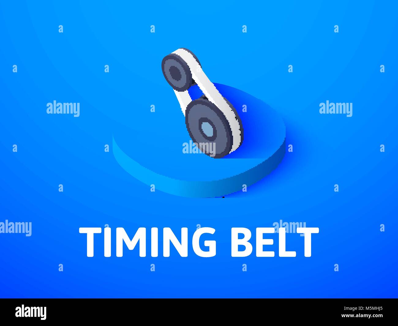 Timing belt isometric icon, isolated on color background Stock Vector ...