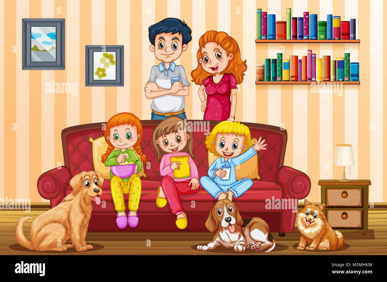 Three small dogs Stock Vector Images - Alamy