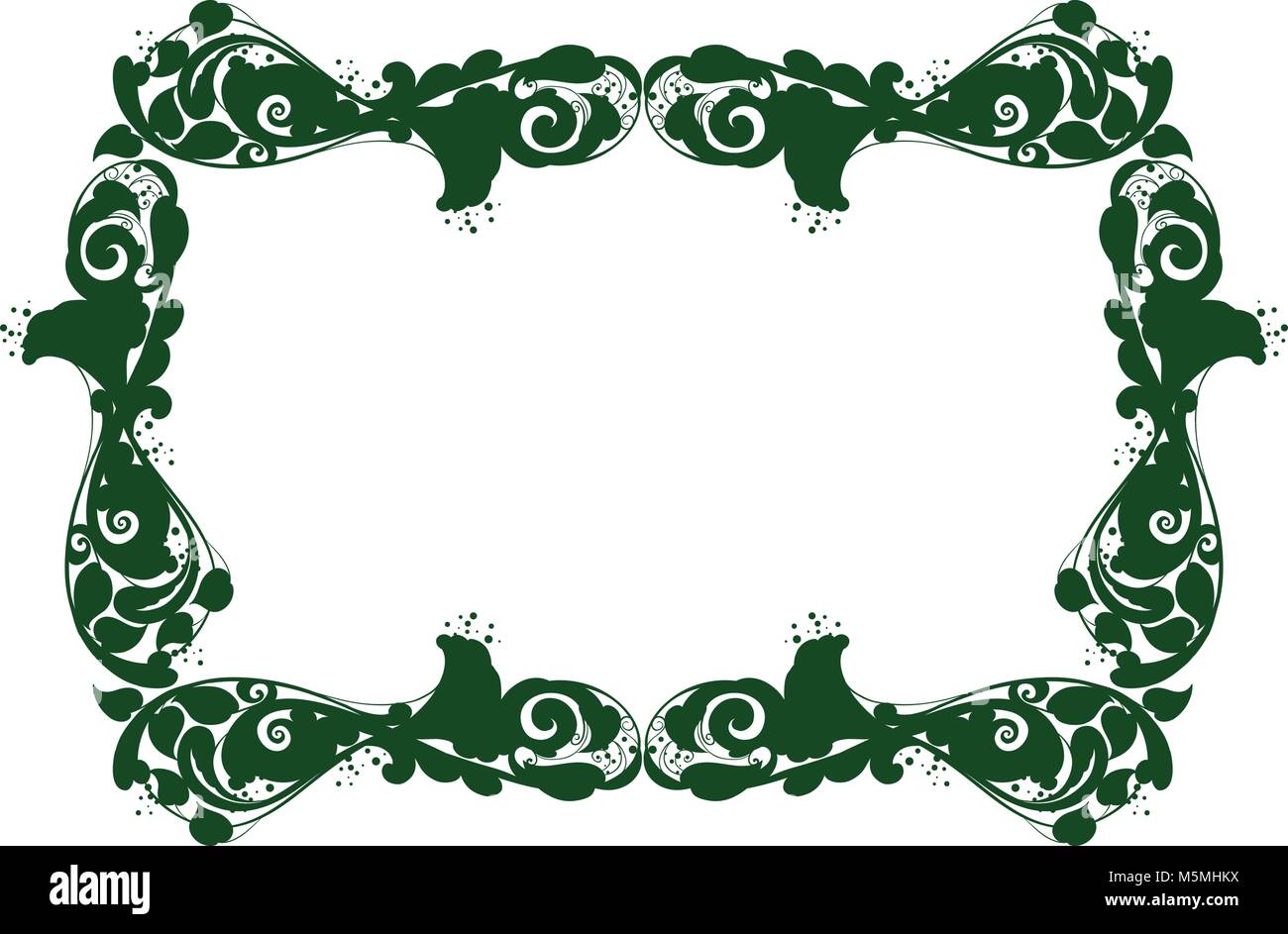 Border template with green pattern illustration Stock Vector Image ...