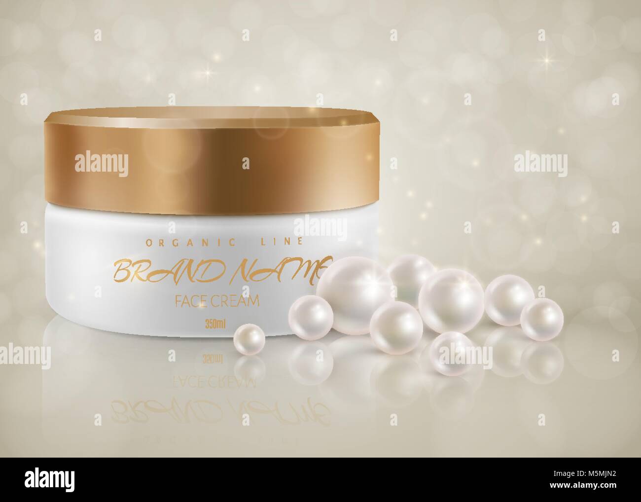 Face cream ads pearl Stock Vector Images - Alamy