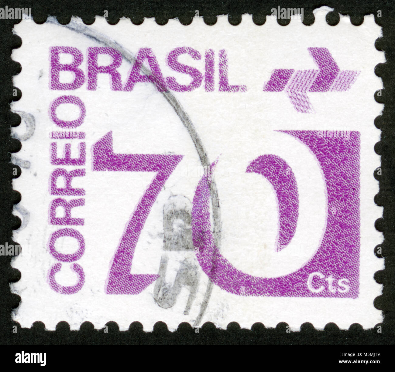 Postage stamp printed in brazil hi-res stock photography and images - Alamy