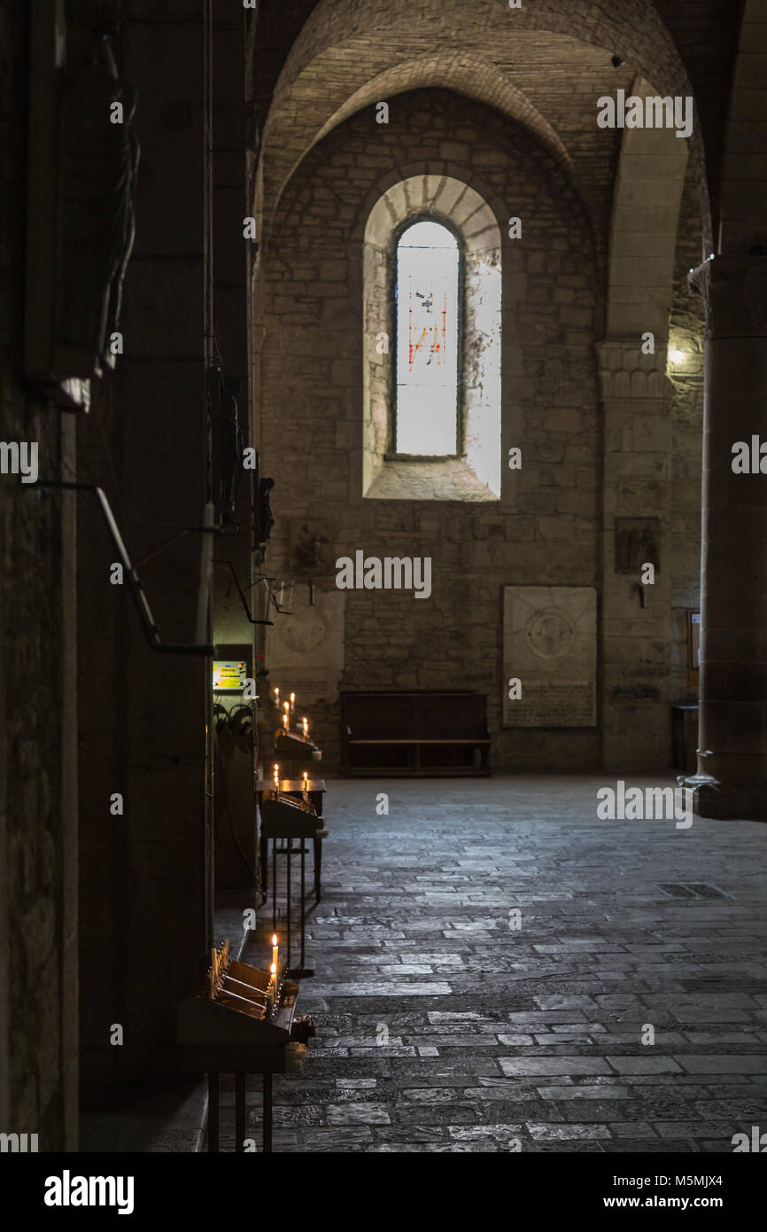 Rays of Light Through Stained Glass, Old Ancient Window in a Church ...