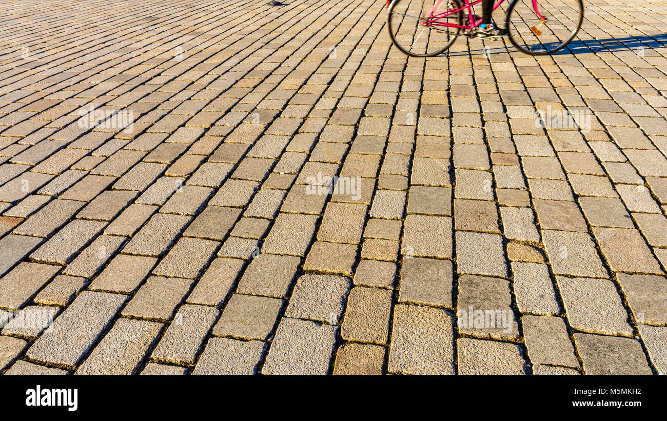 pink bike on the pavement Stock Photo - Alamy
