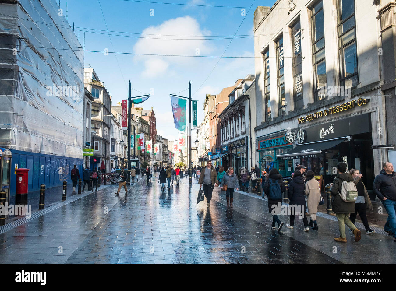 Cardiff high street hi-res stock photography and images - Alamy
