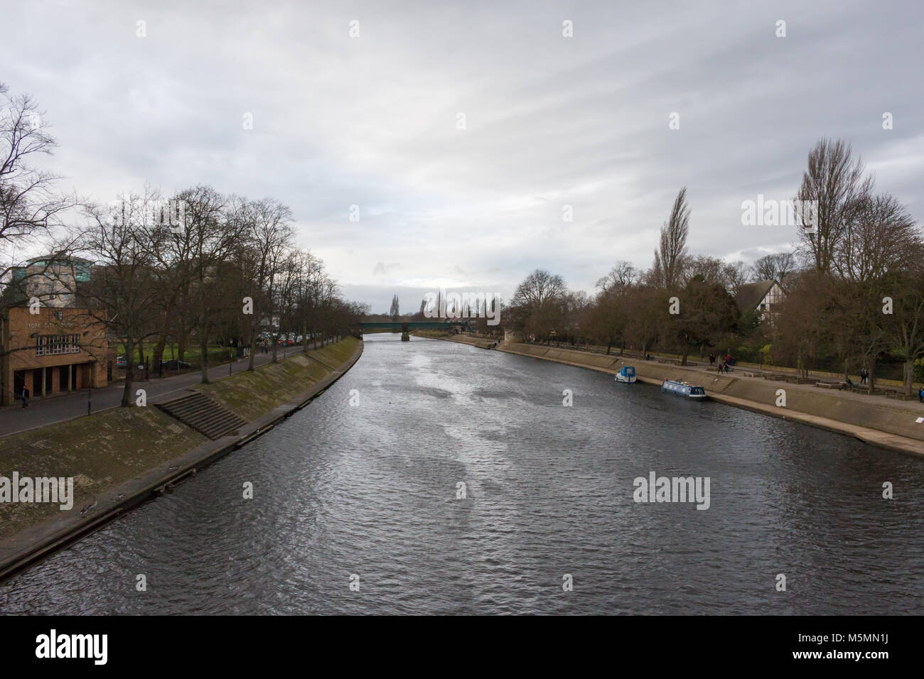 River Ouse in York, an ancient walled city in North Yorkshire, England ...