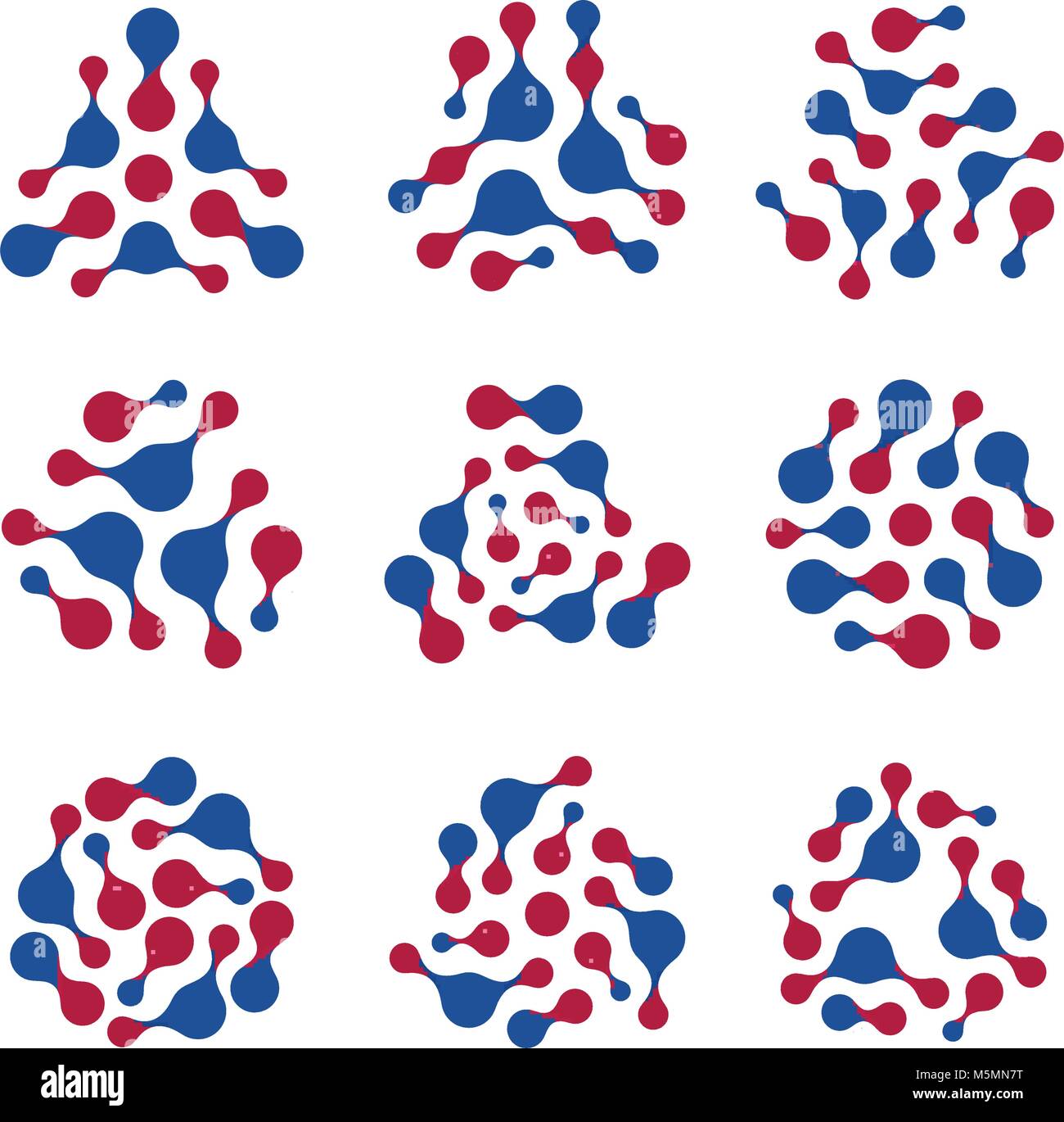 Unusual circular abstract logo. New digital technology, round logotype ...