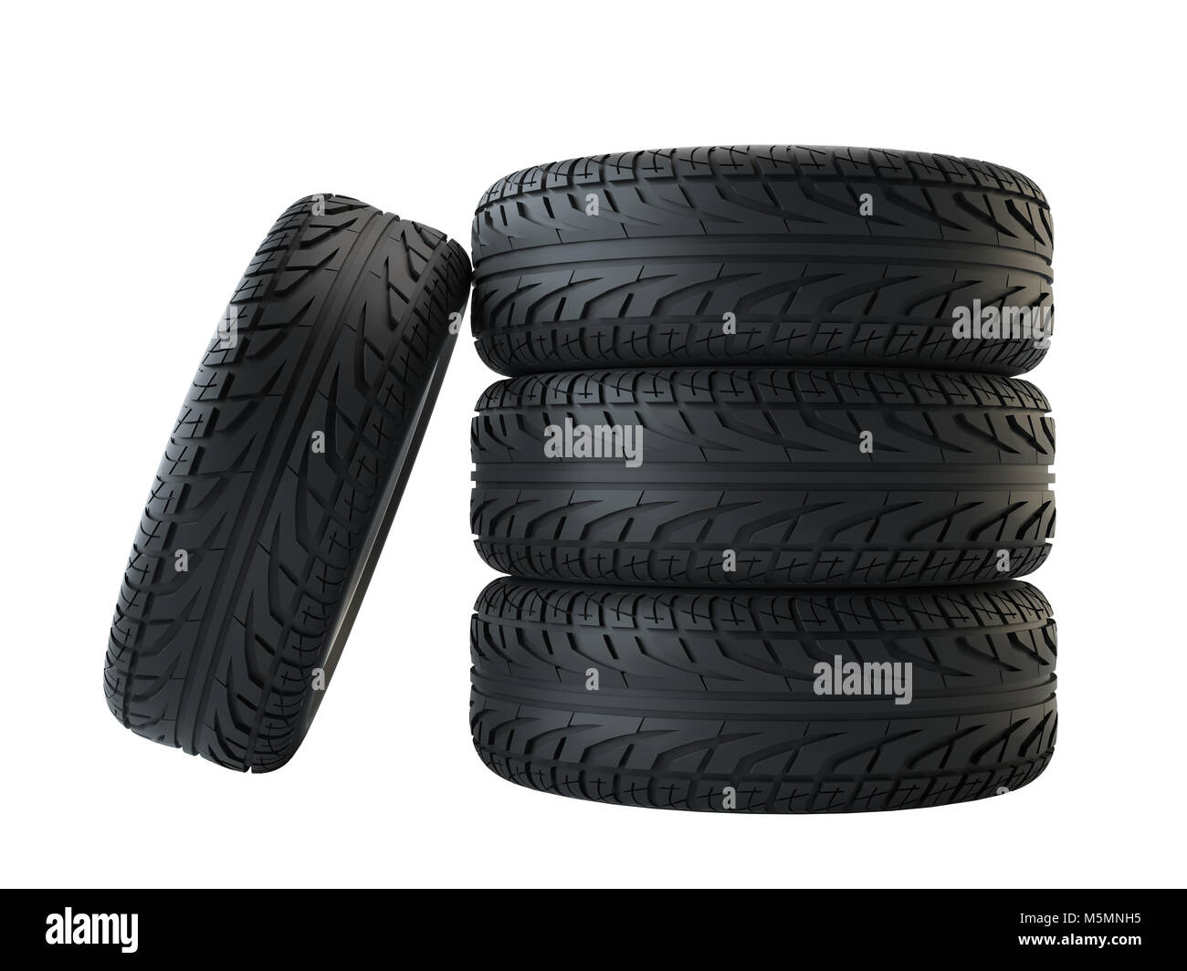 New tyres, isolated on white background Stock Photo - Alamy