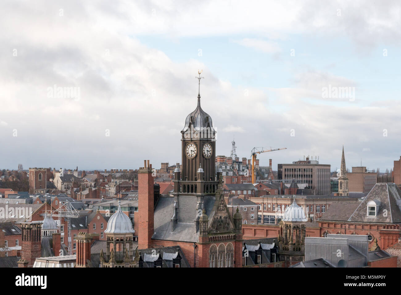 View over York, famous medieval walled city in North Yorkshire, England ...