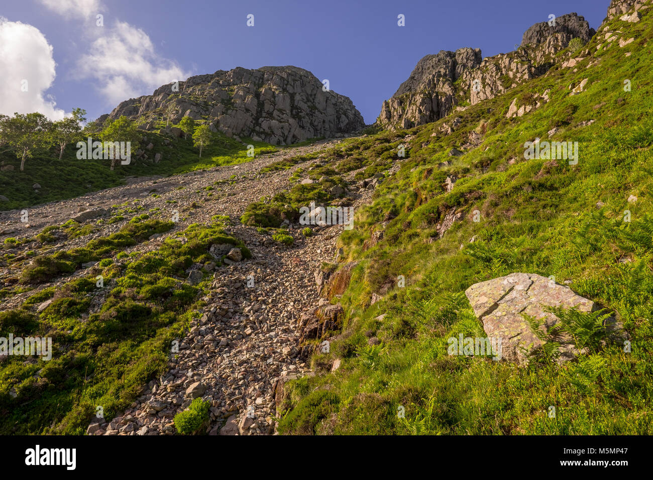 Scree slope, Pike of Stickle, English Lake District Stock Photo - Alamy