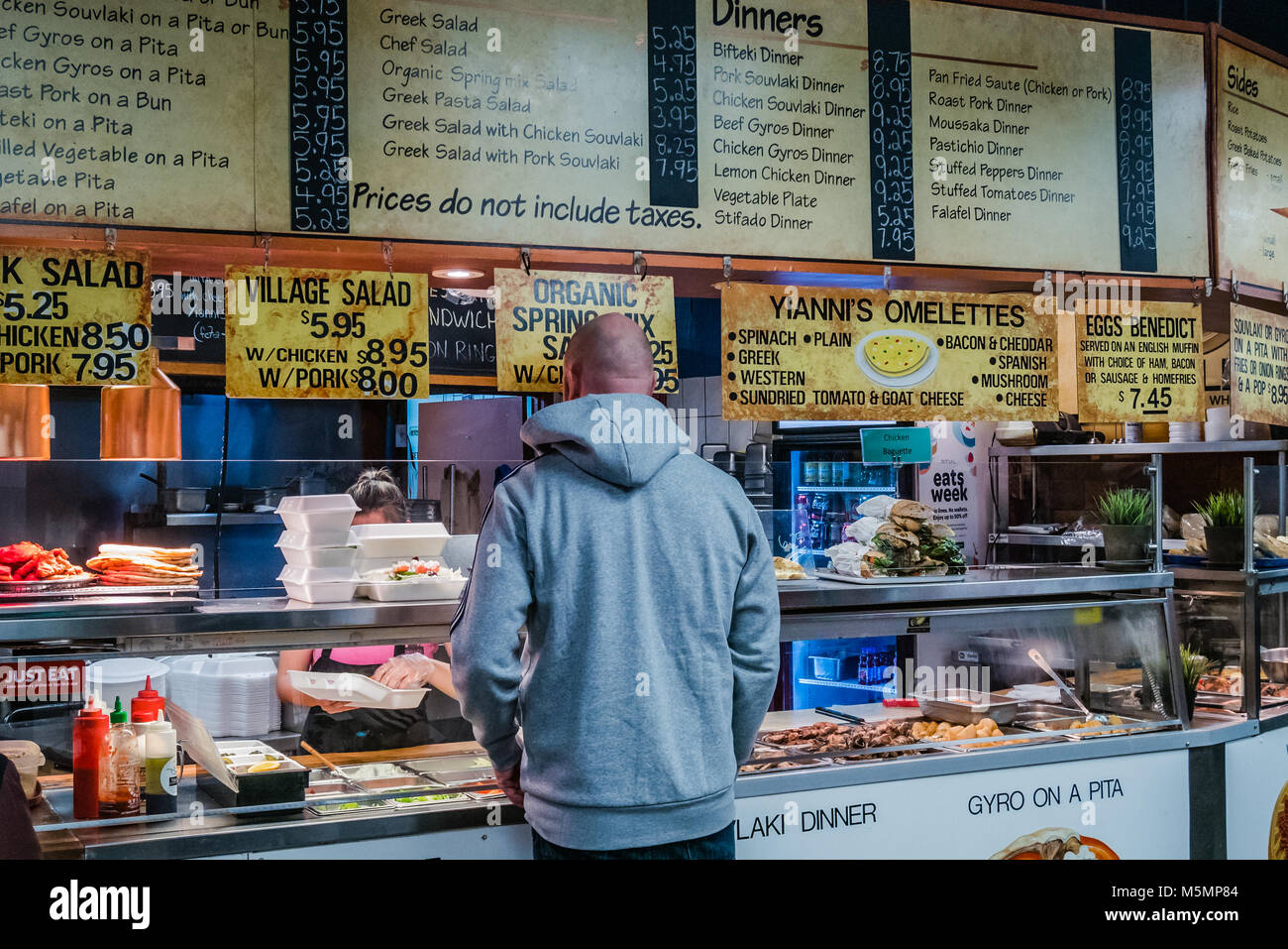 Greek food stall hi-res stock photography and images - Alamy