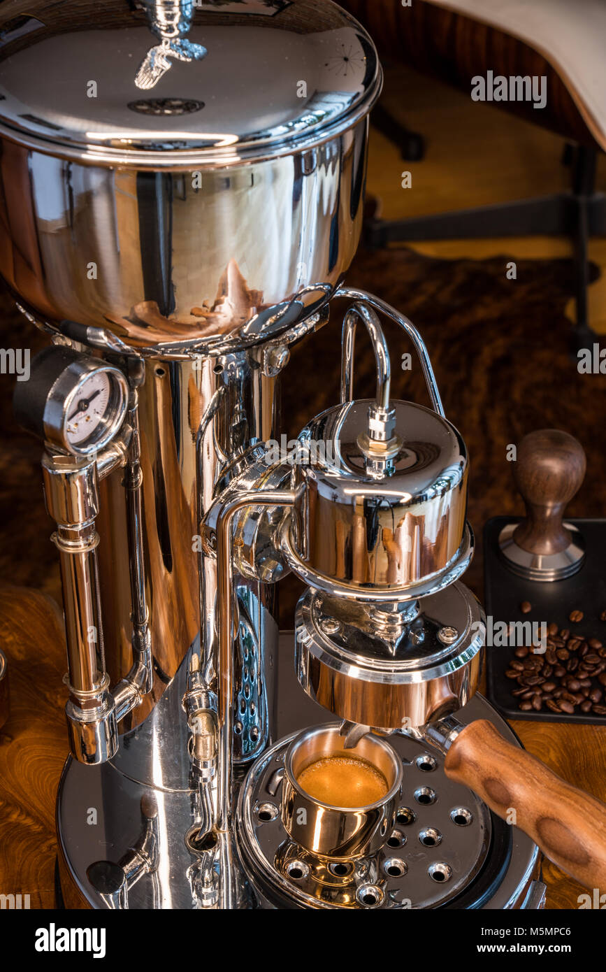 High End Espresso Machine - Barista at home Stock Photo - Alamy
