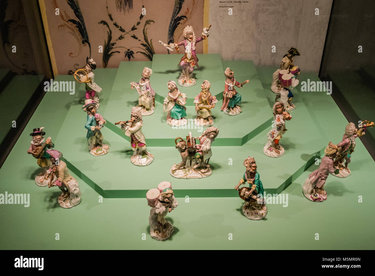 ceramic art figure set monkey orchestra Stock Photo - Alamy