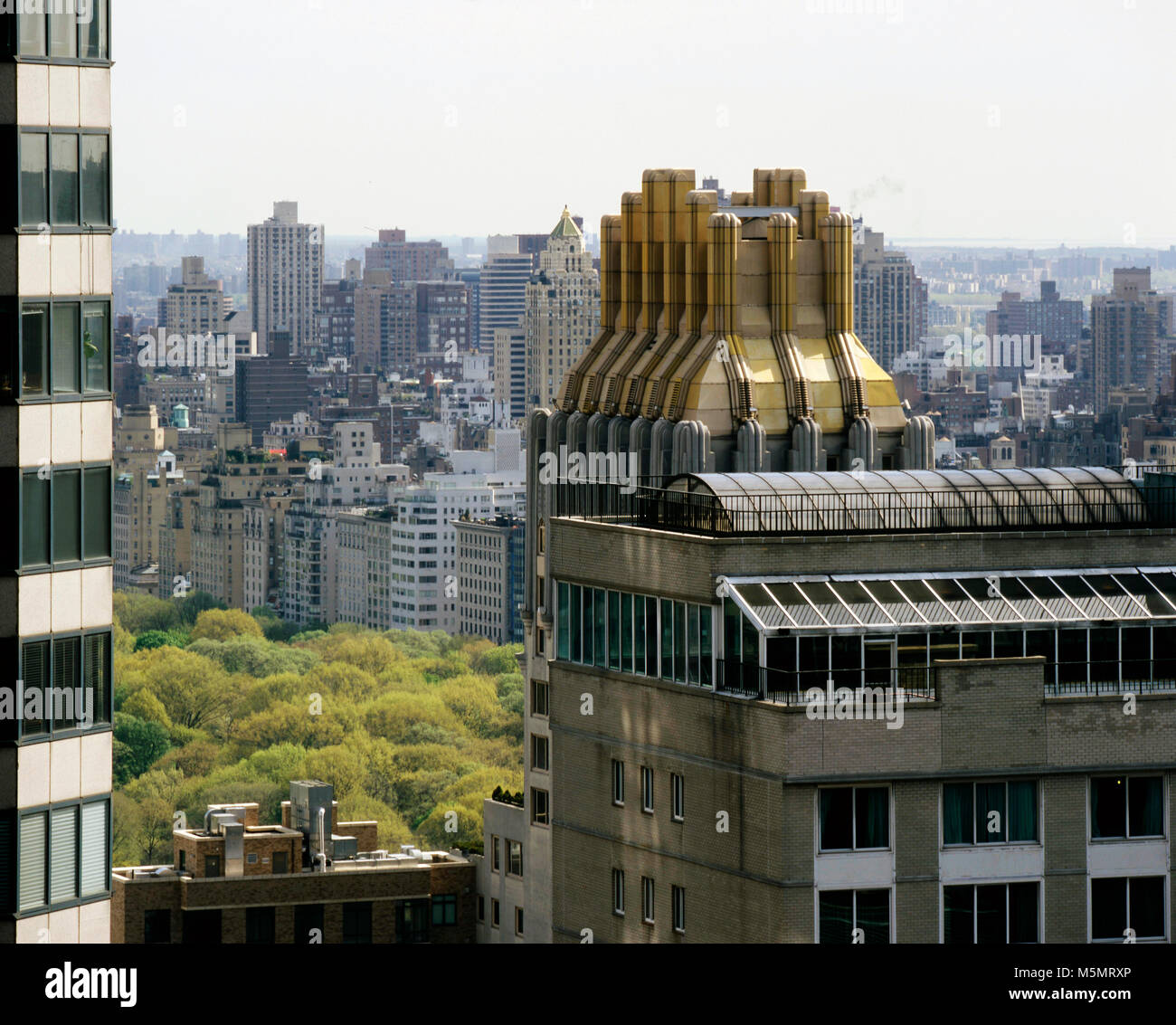 A rare view of NYC skyline and buildings and towers and office and ...