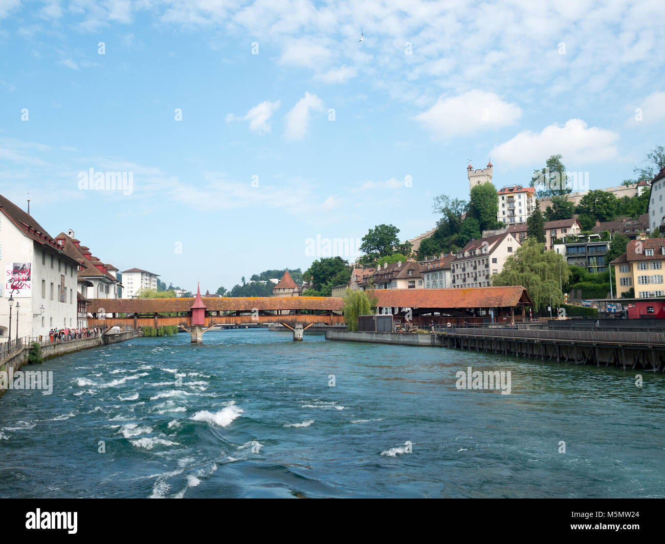 Reuss River and Spreuerbrucke Stock Photo - Alamy