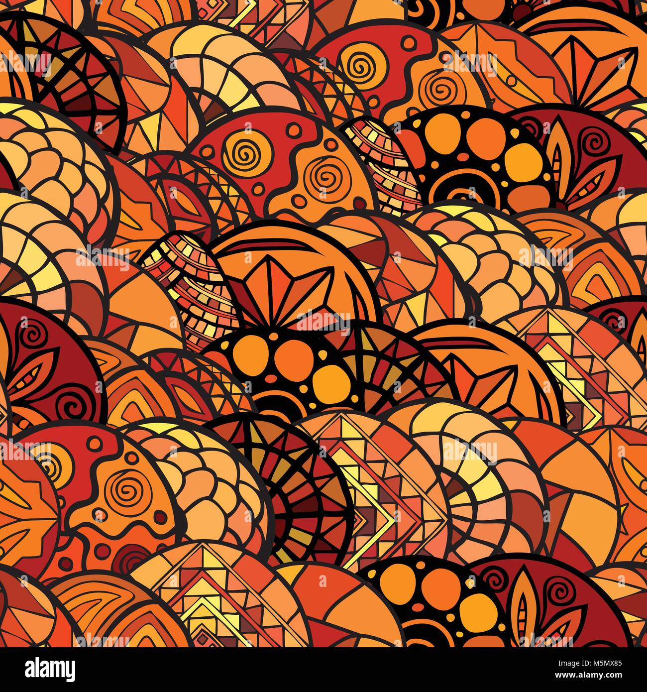 hand drawn vector ethnic seamless pattern Stock Vector Image & Art - Alamy