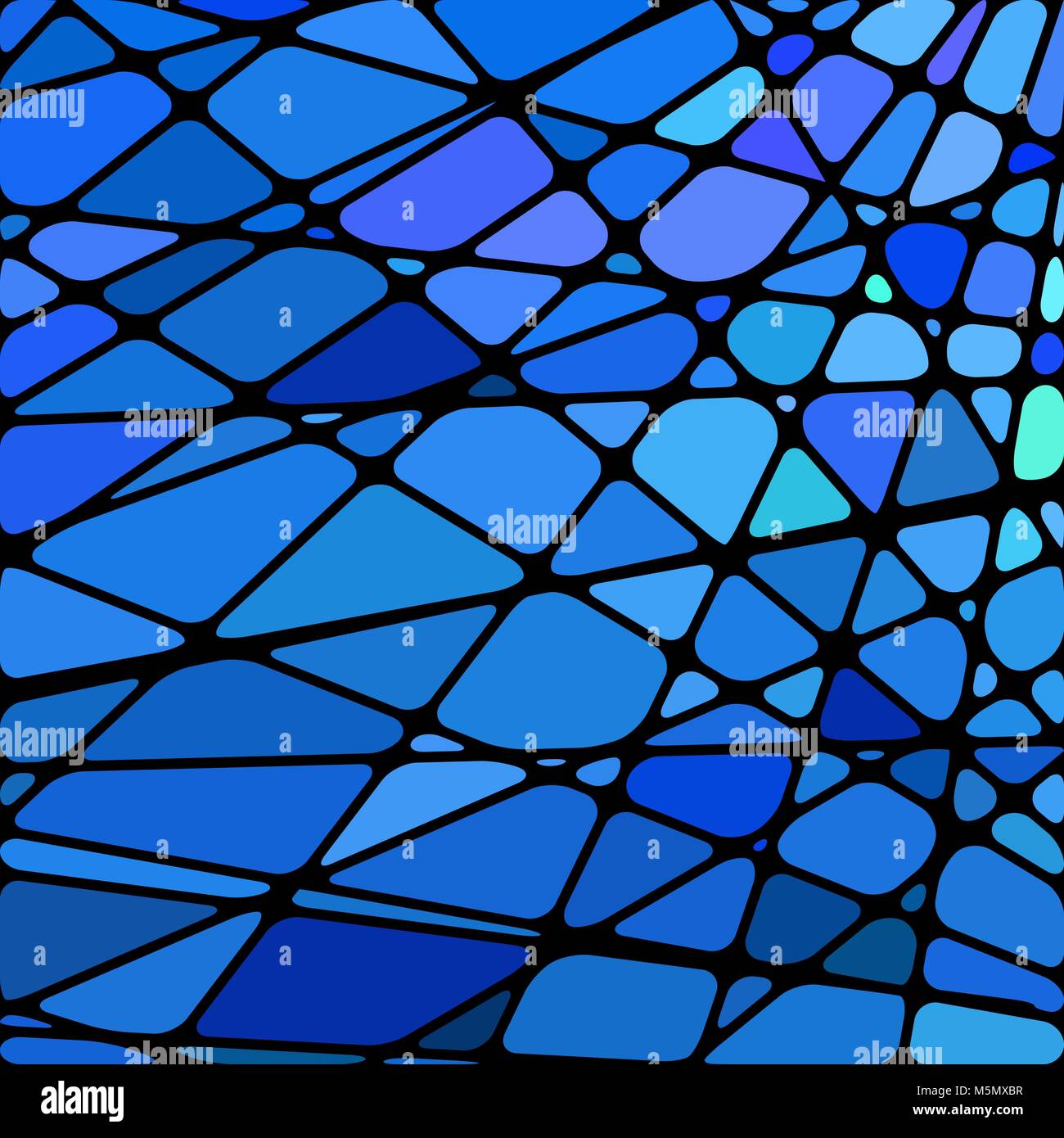 abstract vector stained-glass mosaic background - bright blue Stock ...