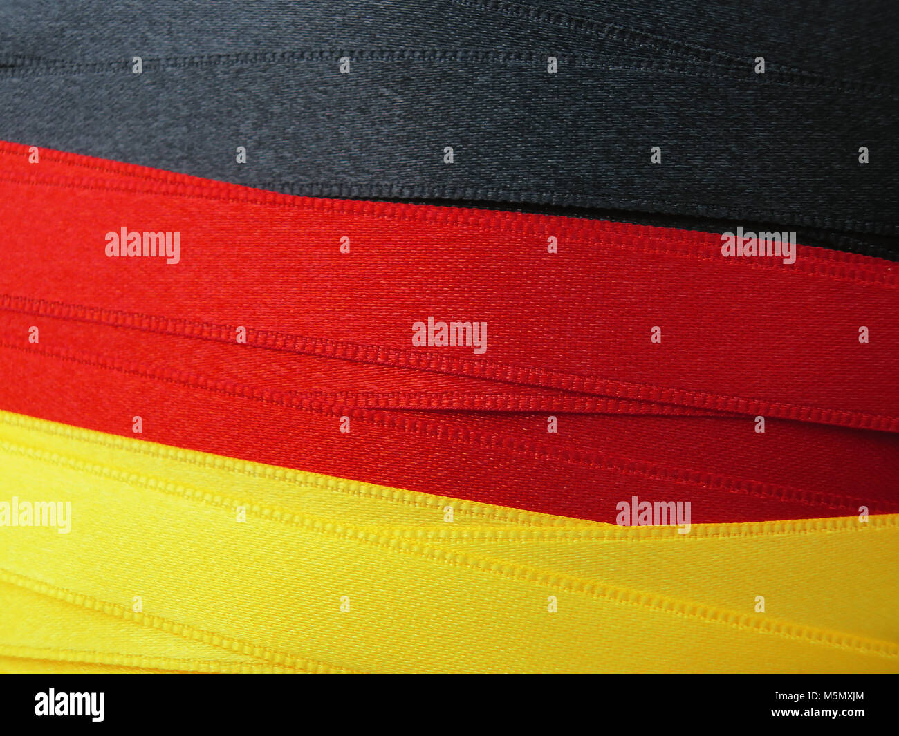 GERMANY flag or banner made with black, red and yellow ribbons Stock ...