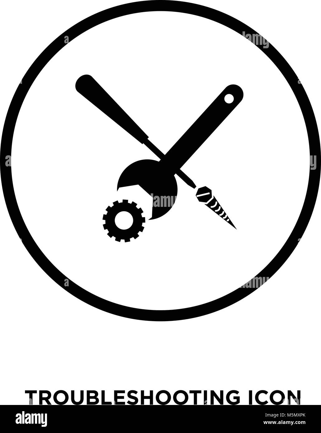 Troubleshooting vector vectors Black and White Stock Photos & Images ...