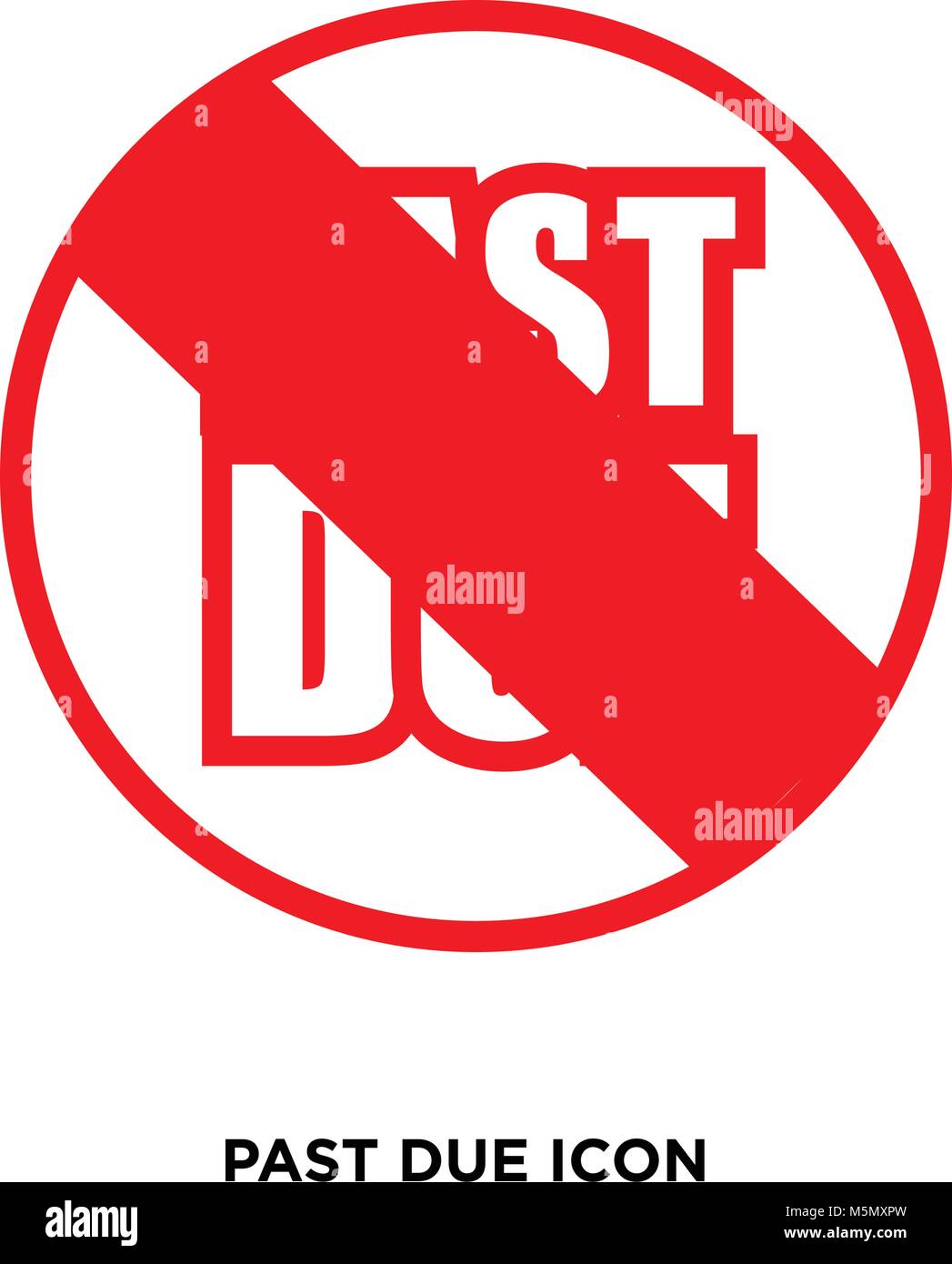 past due icon Stock Vector Image & Art - Alamy