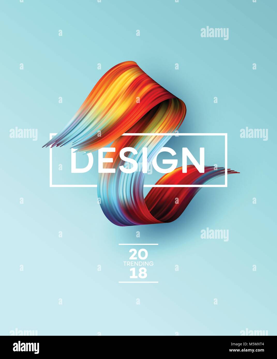 Bright Color Paint Stains for Modern Poster. Tranding design. Vector ...