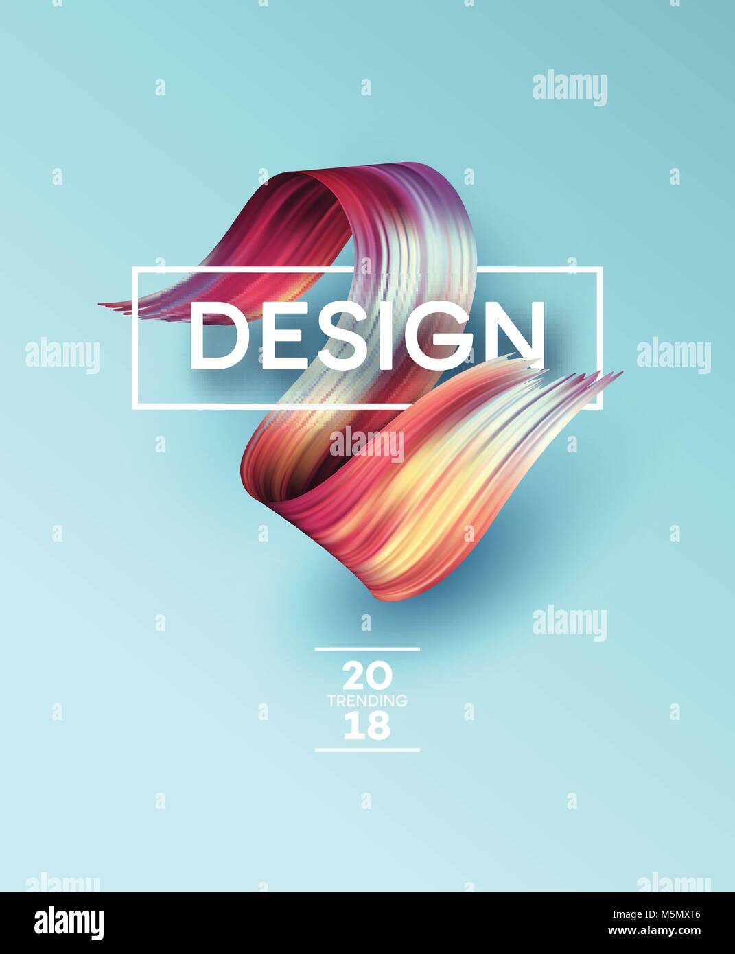 Bright Color Paint Stains for Modern Poster. Tranding design. Vector ...