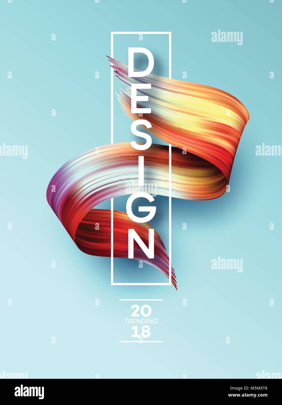 Bright Color Paint Stains for Modern Poster. Tranding design. Vector ...