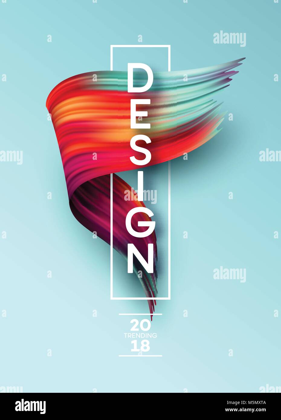 Bright Color Paint Stains for Modern Poster. Tranding design. Vector ...