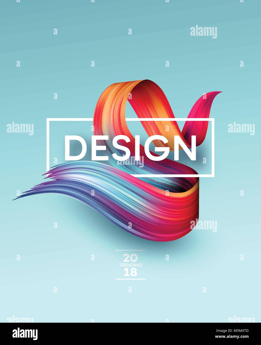 Bright Color Paint Stains for Modern Poster. Tranding design. Vector ...