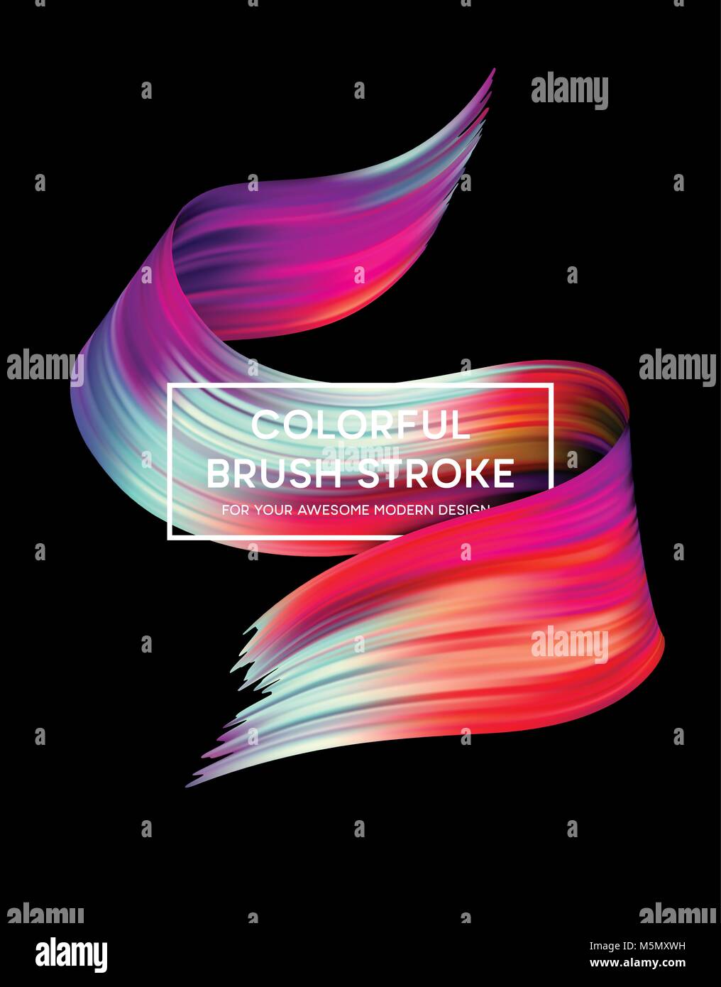 Bright Color Paint Stains for Modern Poster. Tranding design. Vector ...