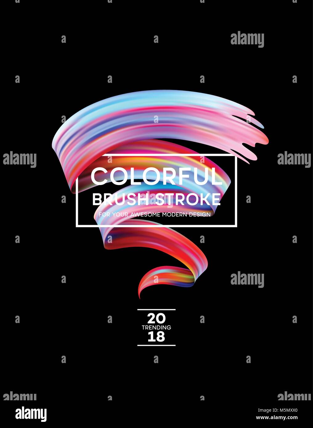 Bright Color Paint Stains for Modern Poster. Tranding design. Vector ...