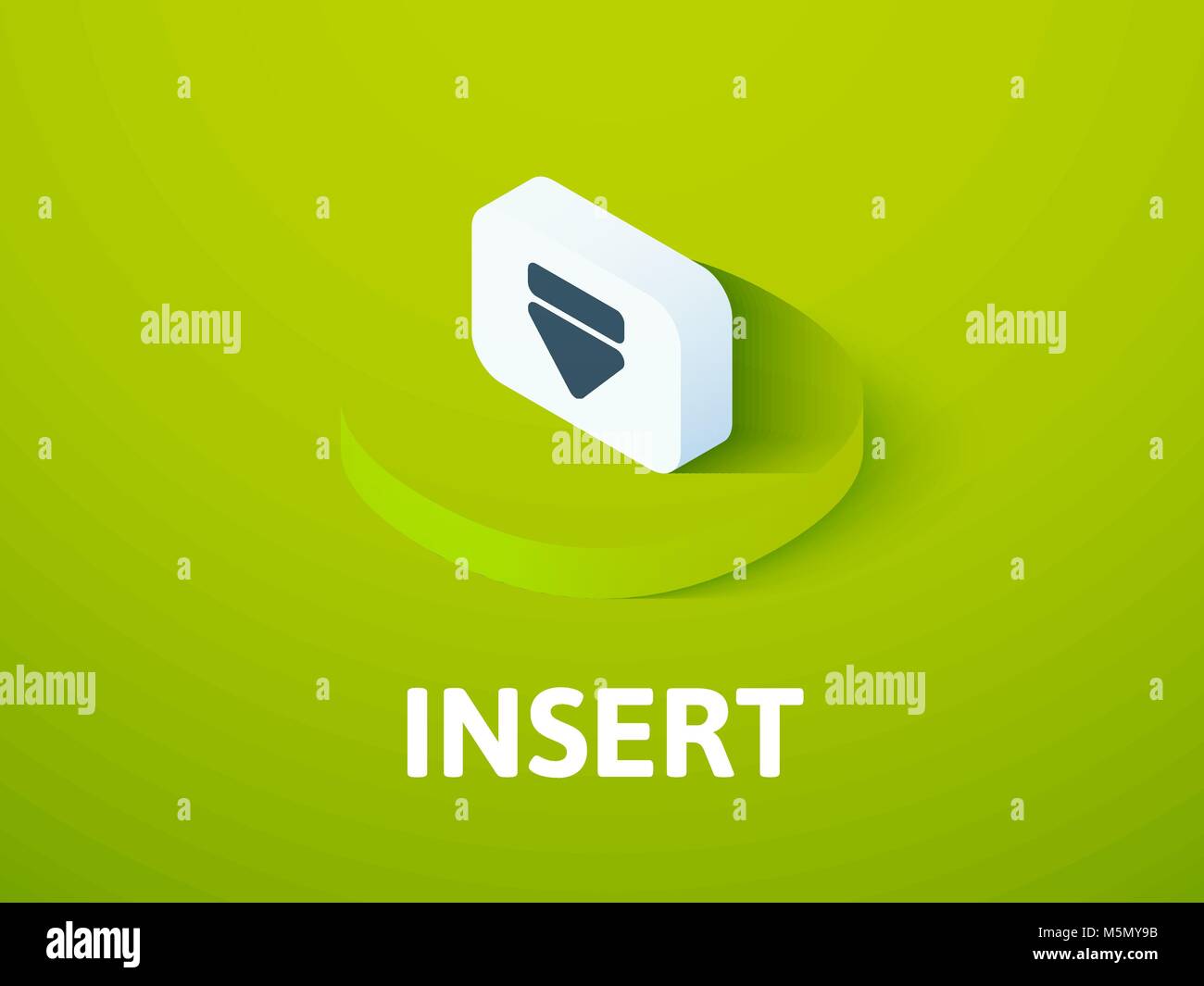 Insert isometric icon, isolated on color background Stock Vector Image ...
