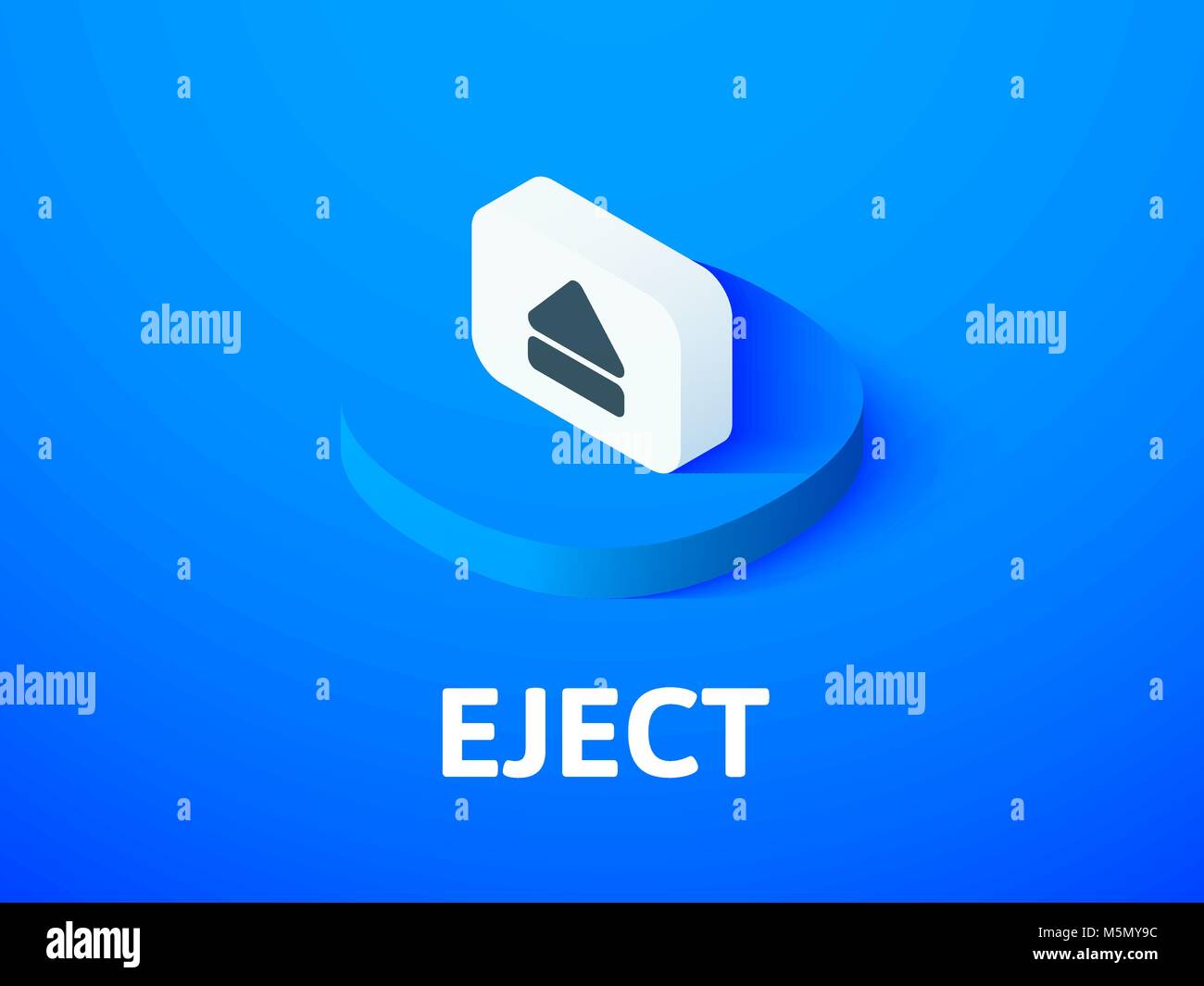 Eject isometric icon, isolated on color background Stock Vector Image ...