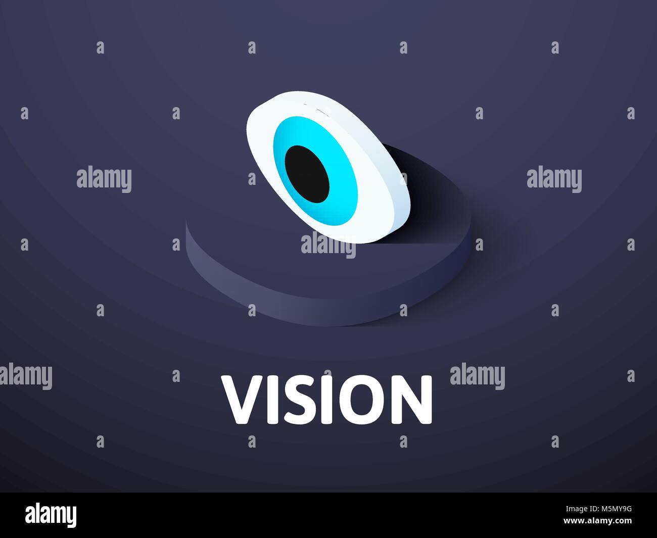 Vision isometric icon, isolated on color background Stock Vector Image ...