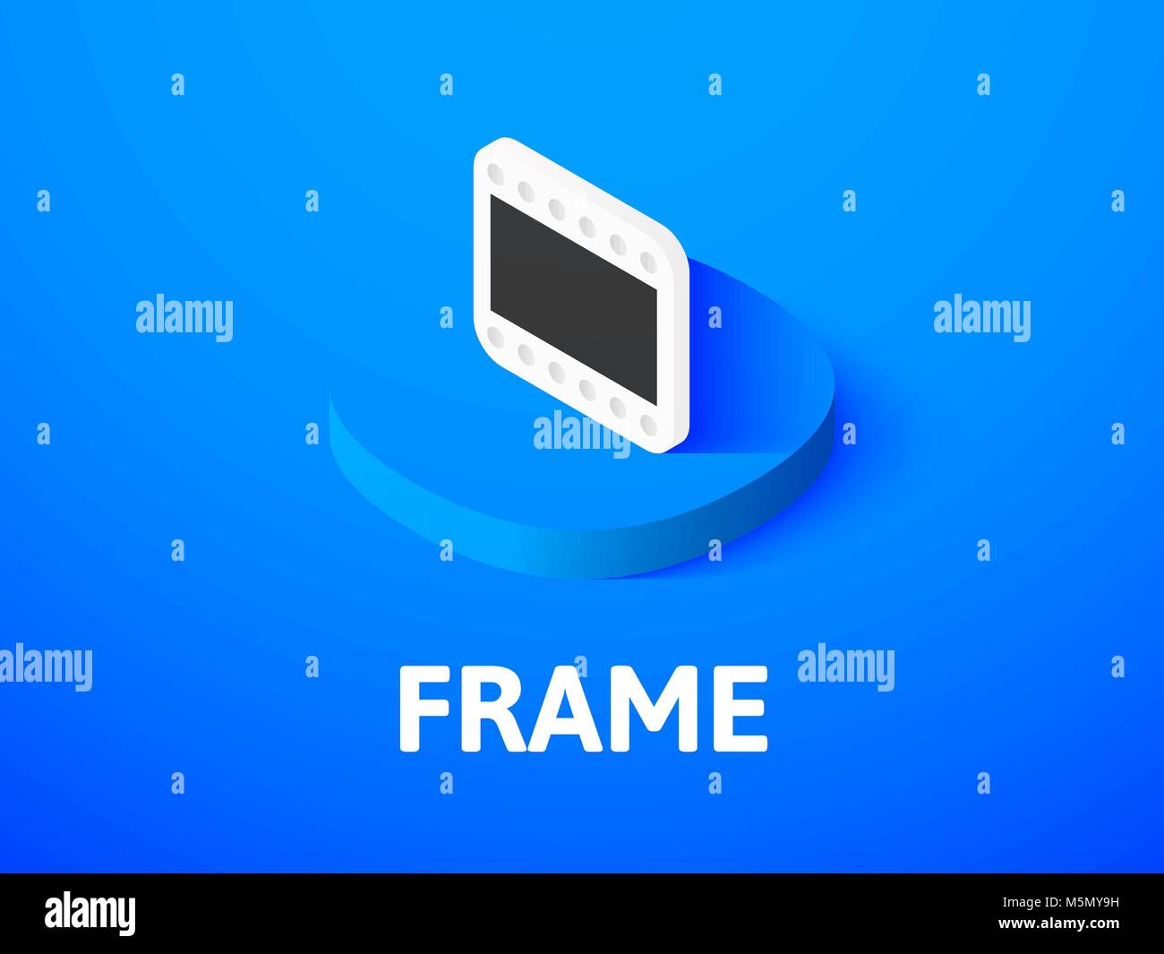 Frame isometric icon, isolated on color background Stock Vector Image ...