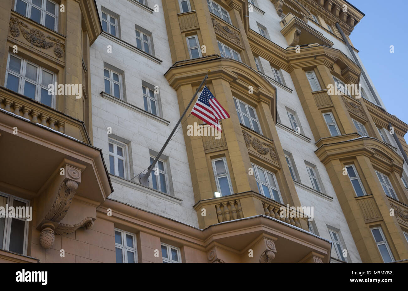 Us flag on embassy united hi-res stock photography and images - Alamy