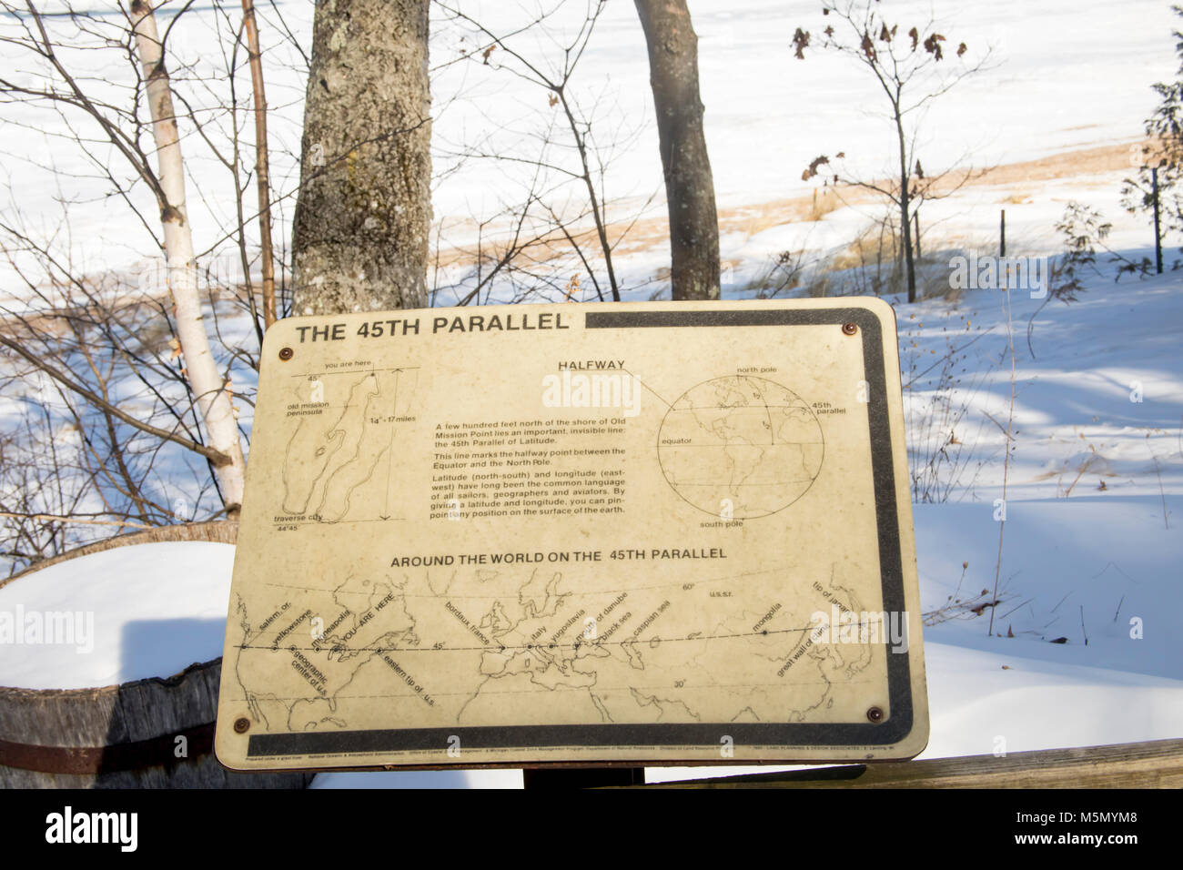 Traverse CIty, Michigan, USA - February 14, 2018 : Sign for 45th ...