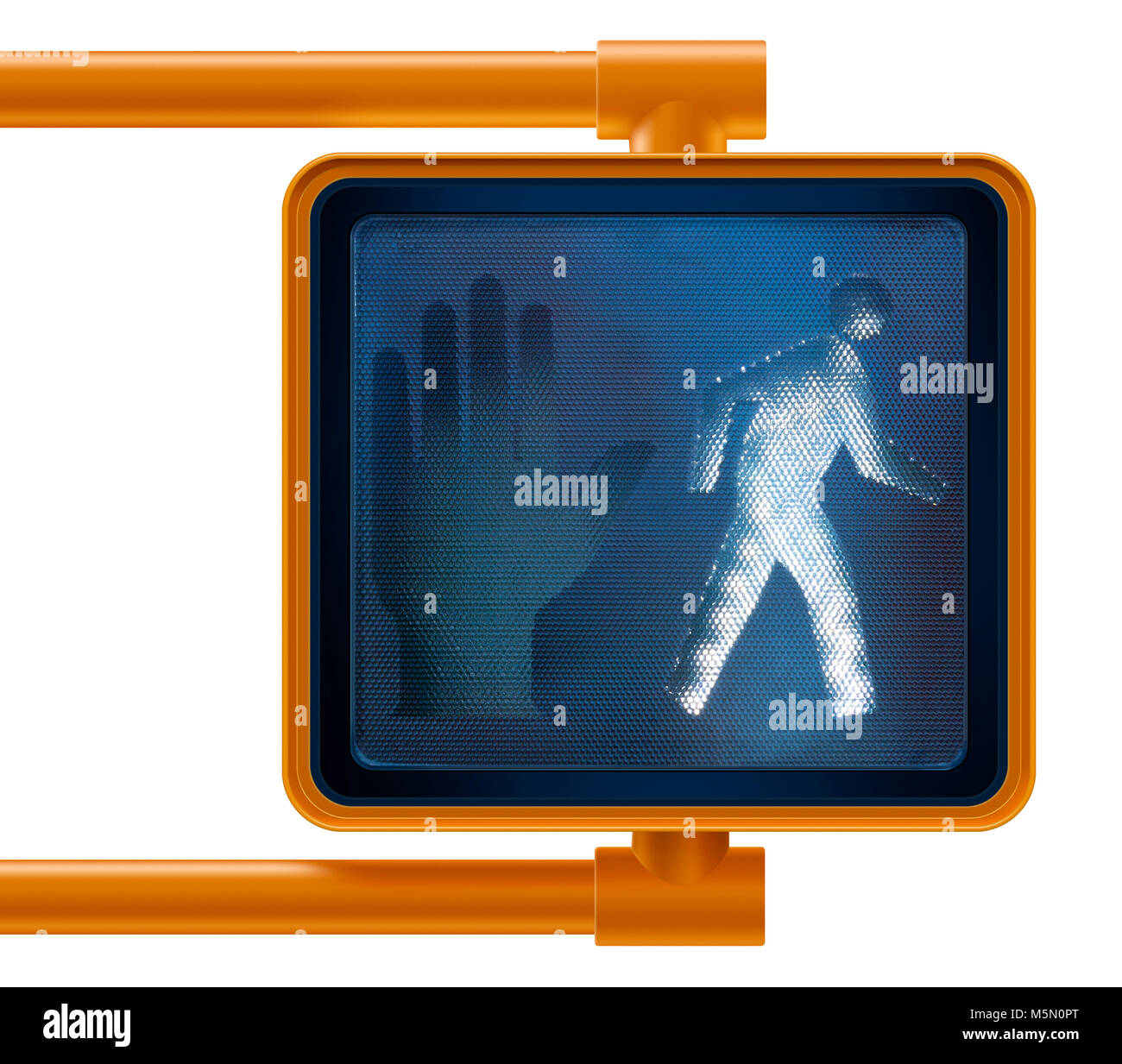 new york city Manhattan street walk sign Stock Photo - Alamy