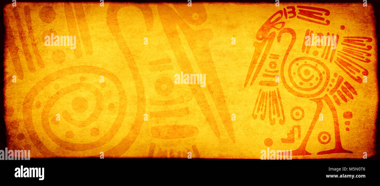 Background with grunge paper texture of yellow color and American ...