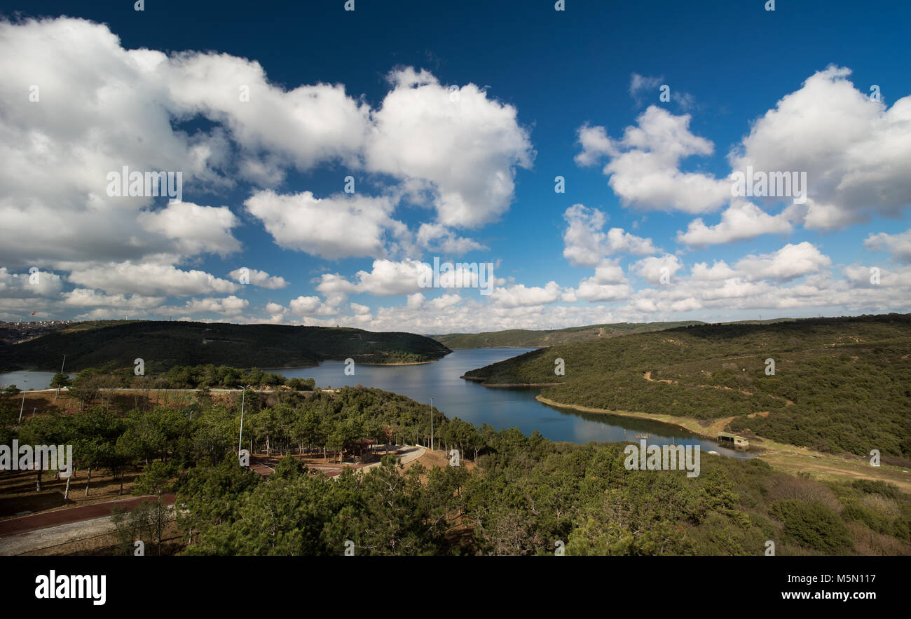 Hill view dam hi-res stock photography and images - Alamy