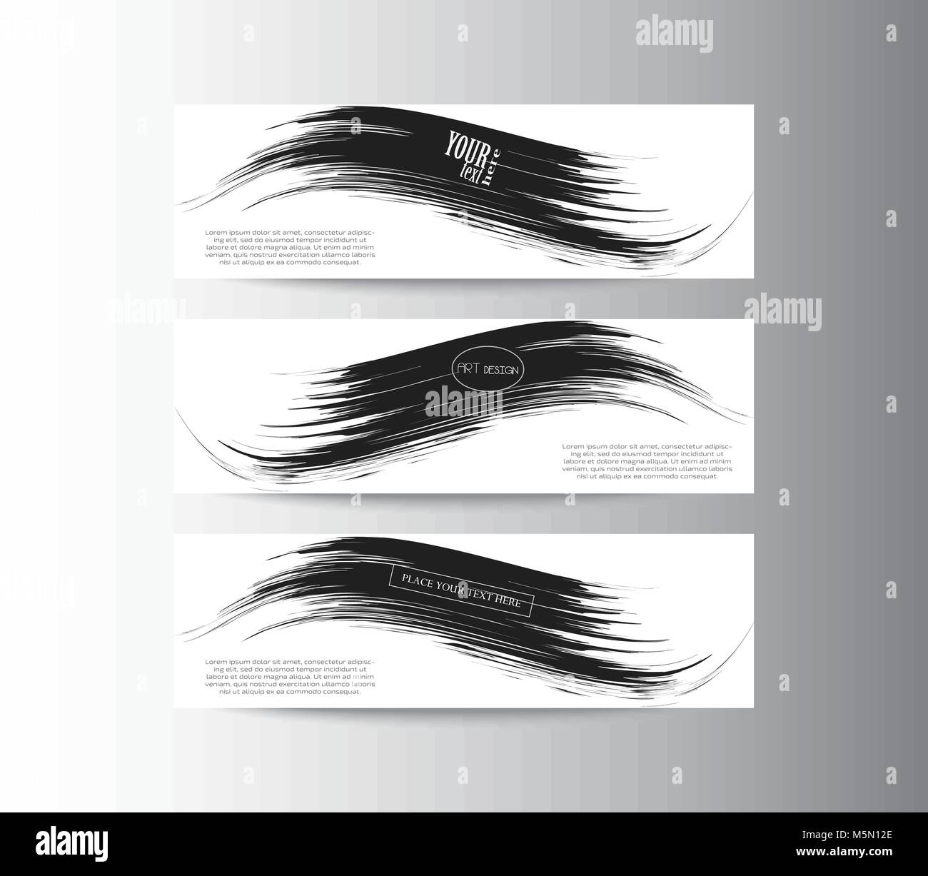 Black brush stroke banner Stock Vector Images - Alamy