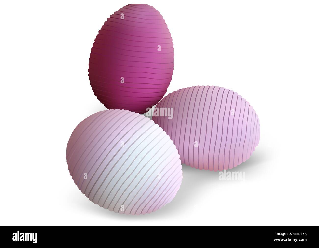 Three Easter Eggs with Striped Pattern Stock Vector Image & Art - Alamy