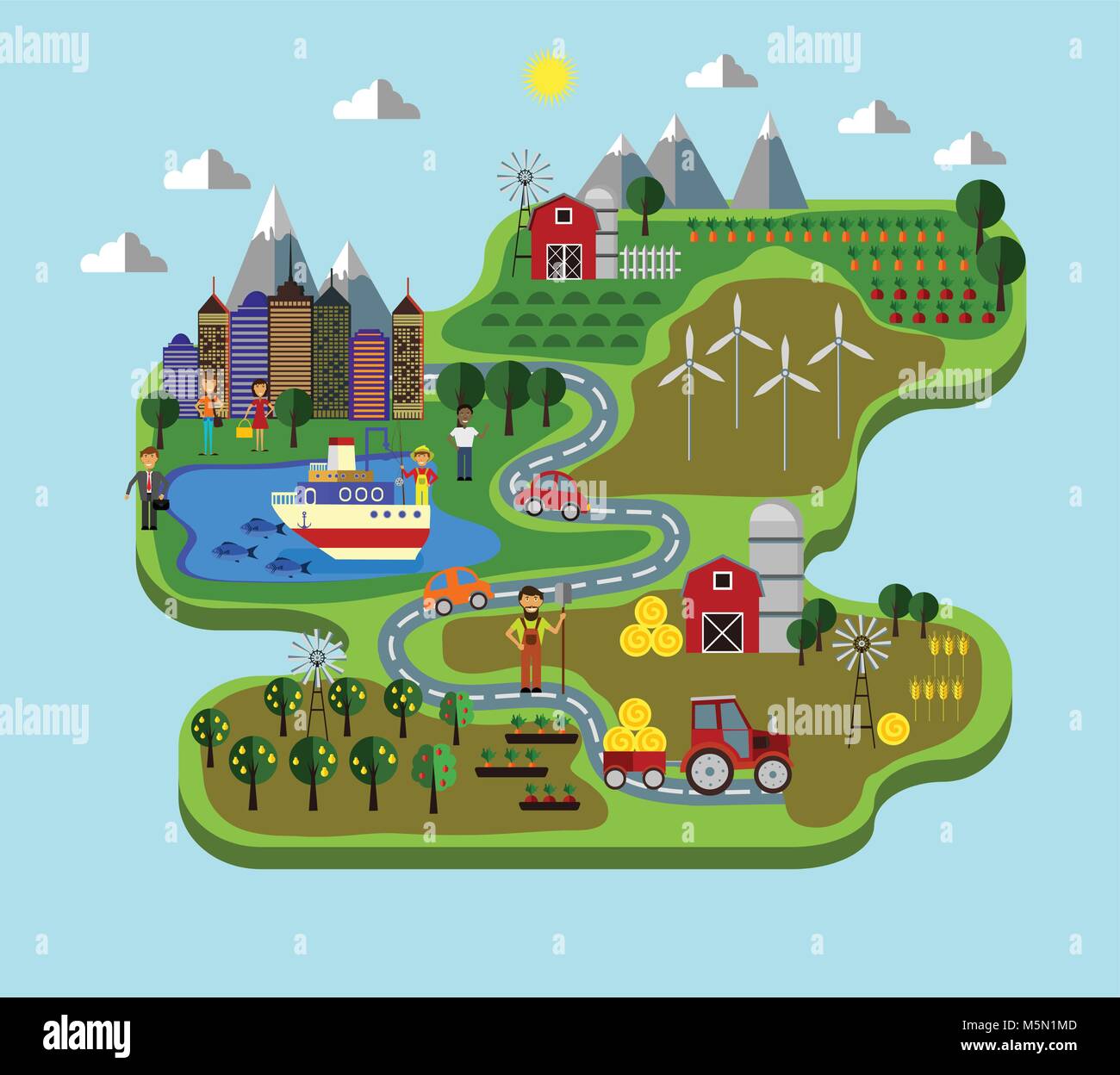 Animal friendly infrastructure Stock Vector Images - Alamy