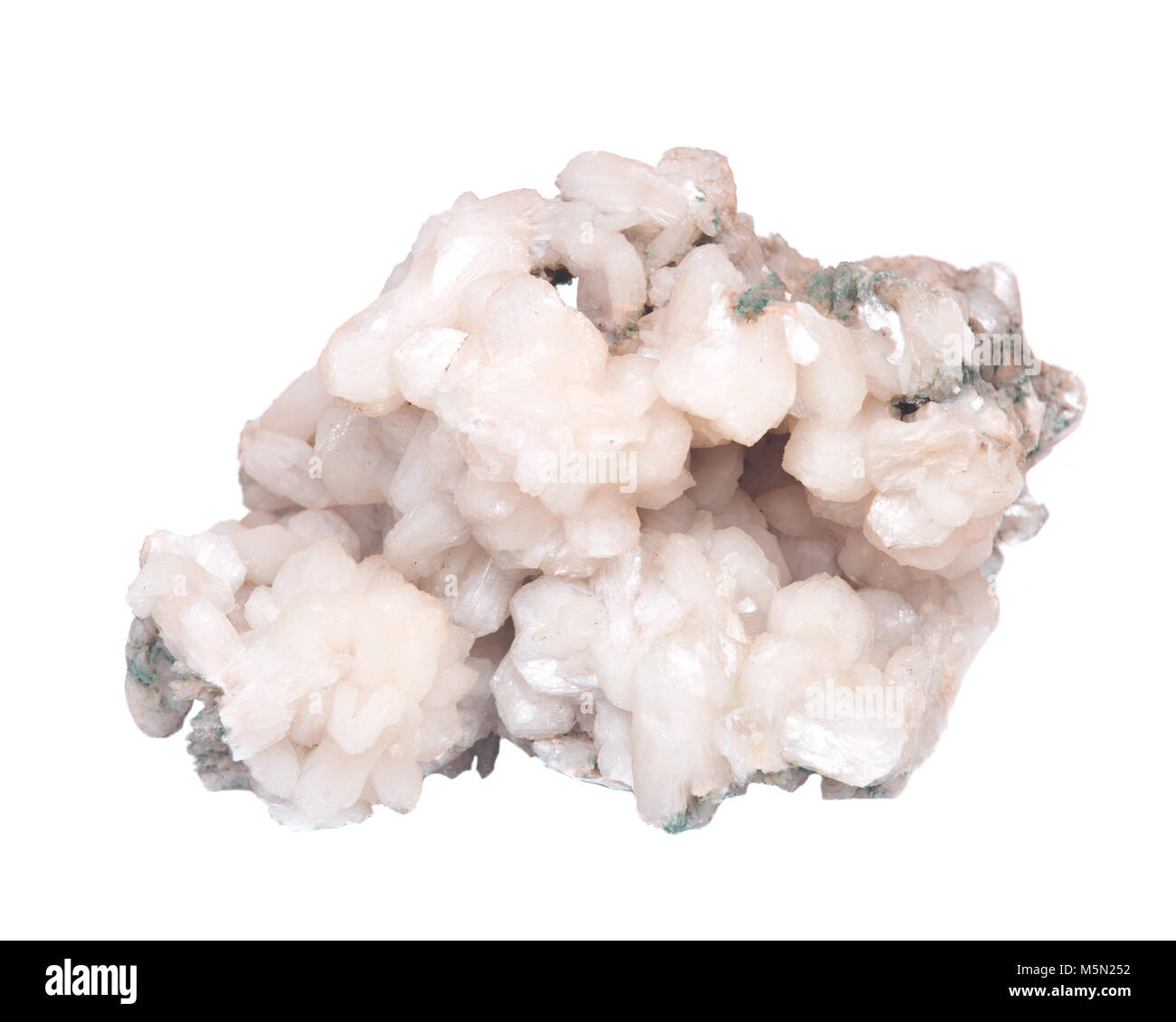 Stilbite natural cluster isolated on white background Stock Photo - Alamy