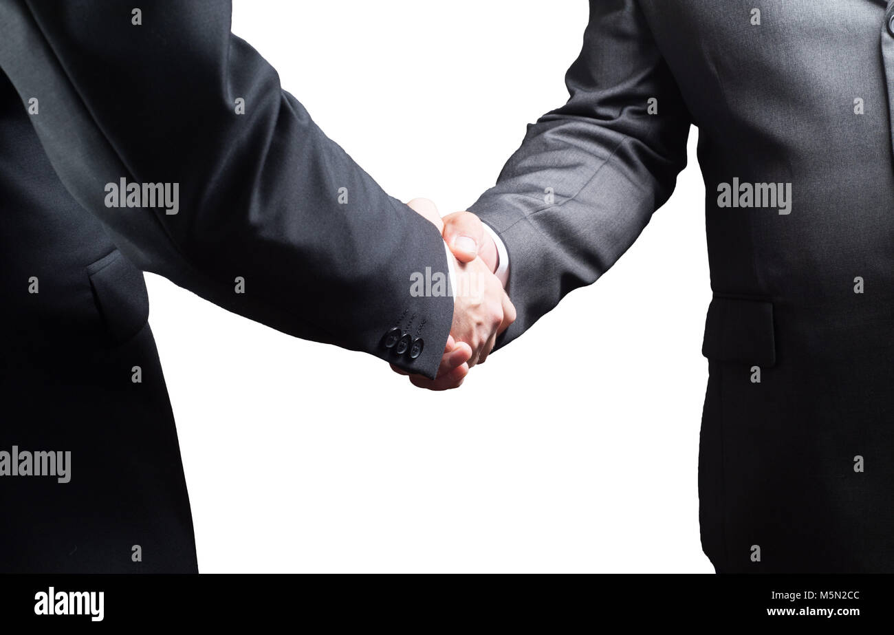 Handshake, Successful businessmen shaking hands, isolated on white ...